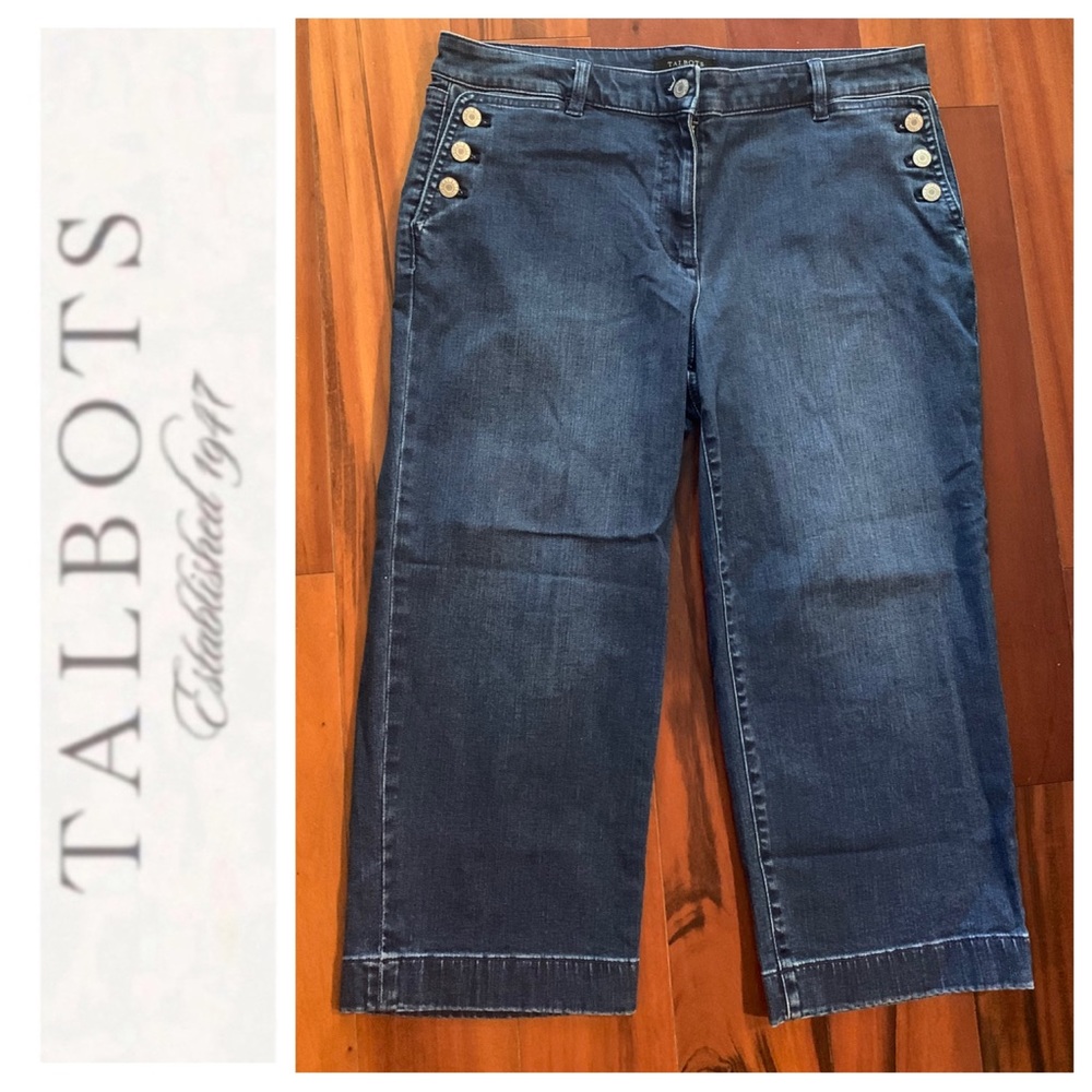 Sailor Style Wide Leg Denim Crops { Talbots } - Gem